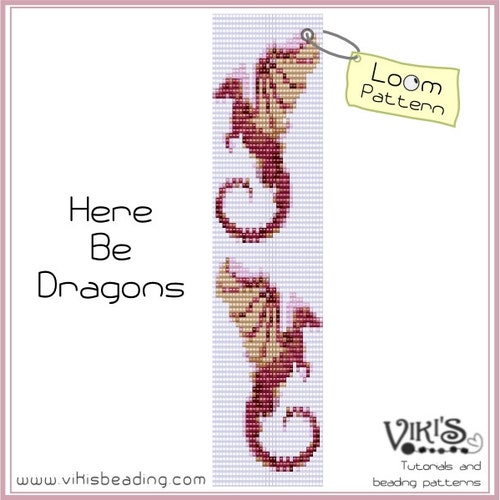 Bead Loom Pattern Here Be Dragons INSTANT DOWNLOAD Pdf - Etsy