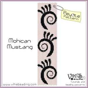 Mohican Mustang - Peyote Pattern for Bracelet - INSTANT DOWNLOAD Pdf ...