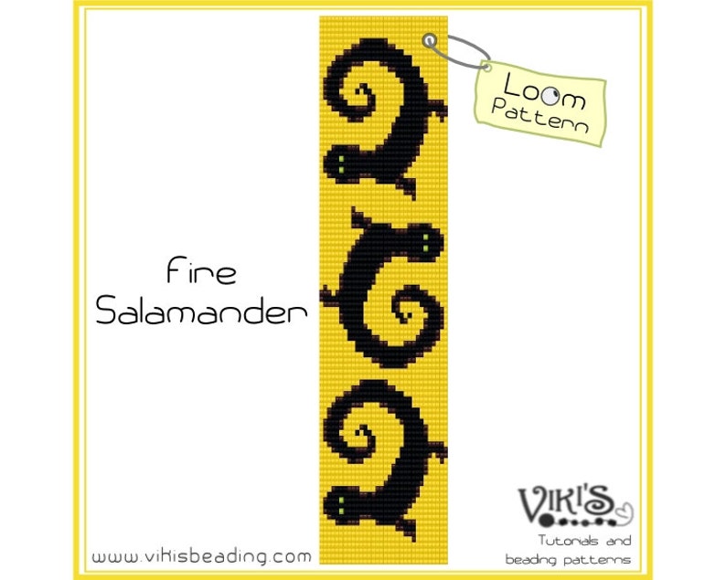 Bead Loom Pattern Fire Salamander INSTANT DOWNLOAD Pdf - Etsy