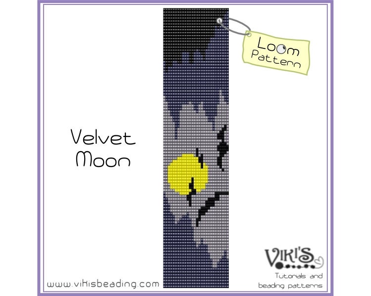 Loom Bracelet Pattern Velvet Moon INSTANT DOWNLOAD Pdf - Etsy
