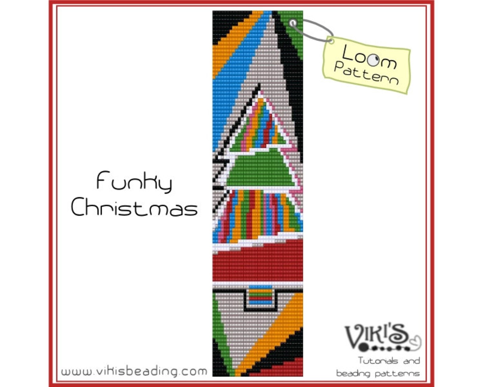 Bead Loom Pattern Funky Christmas INSTANT DOWNLOAD Pdf - Etsy