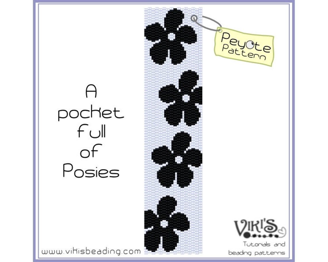 Peyote Pattern: A Pocket Full of Posies Bracelet INSTANT | Etsy