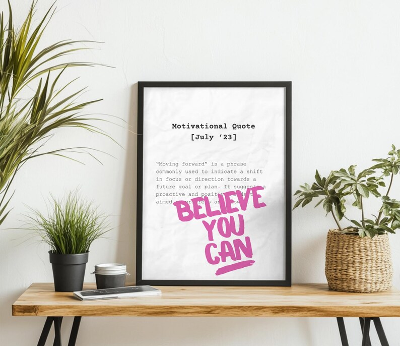 Motivational Quote Print / Inspiring Wall Art / Minimalist Home Decor ...