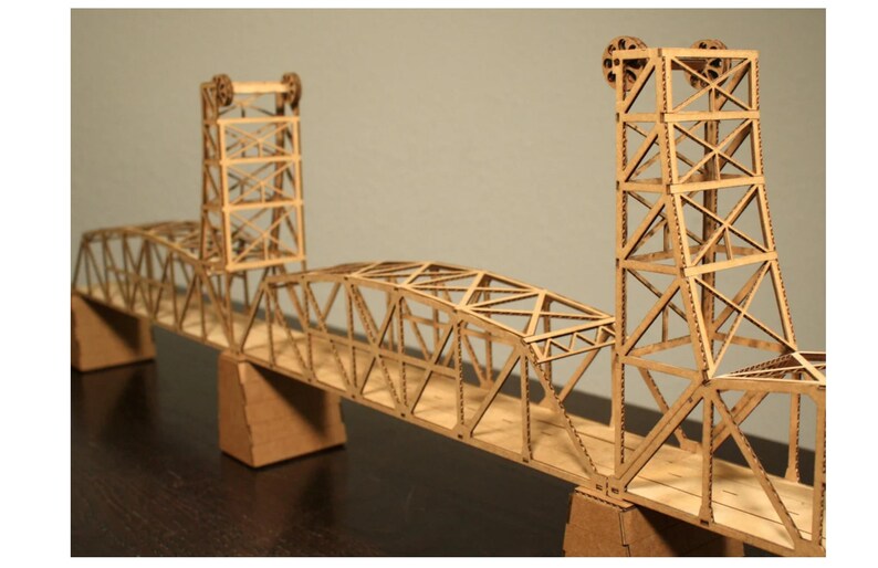 DIY Stillwater Lift Bridge Laser Cut File - Digital Model Kit - Etsy