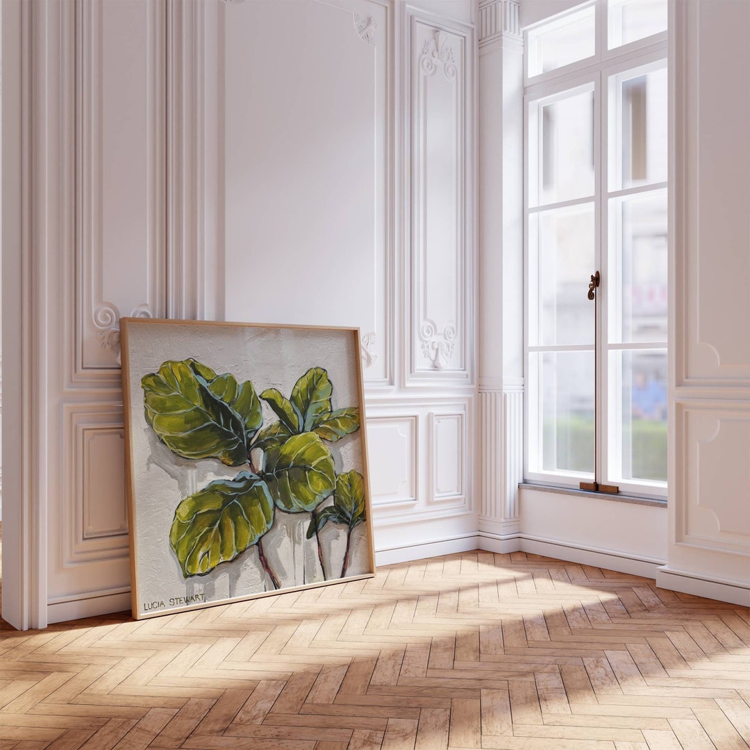 Fiddle Leaf Fig Print: Botanical Line Art, Home Decor (digital Download ...