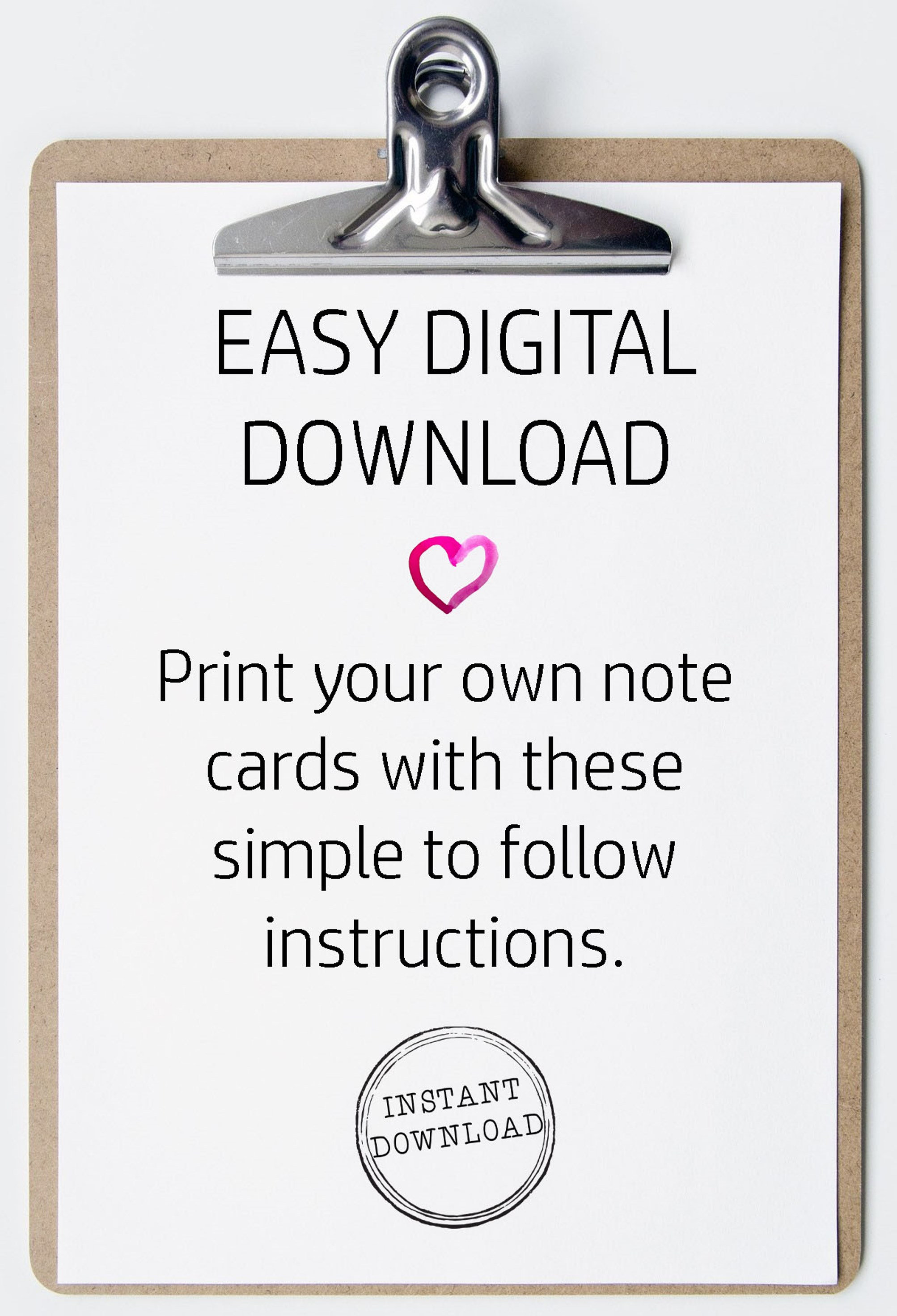 Note CardPrintable Greeting CardInstant DownloadPersonalize | Etsy
