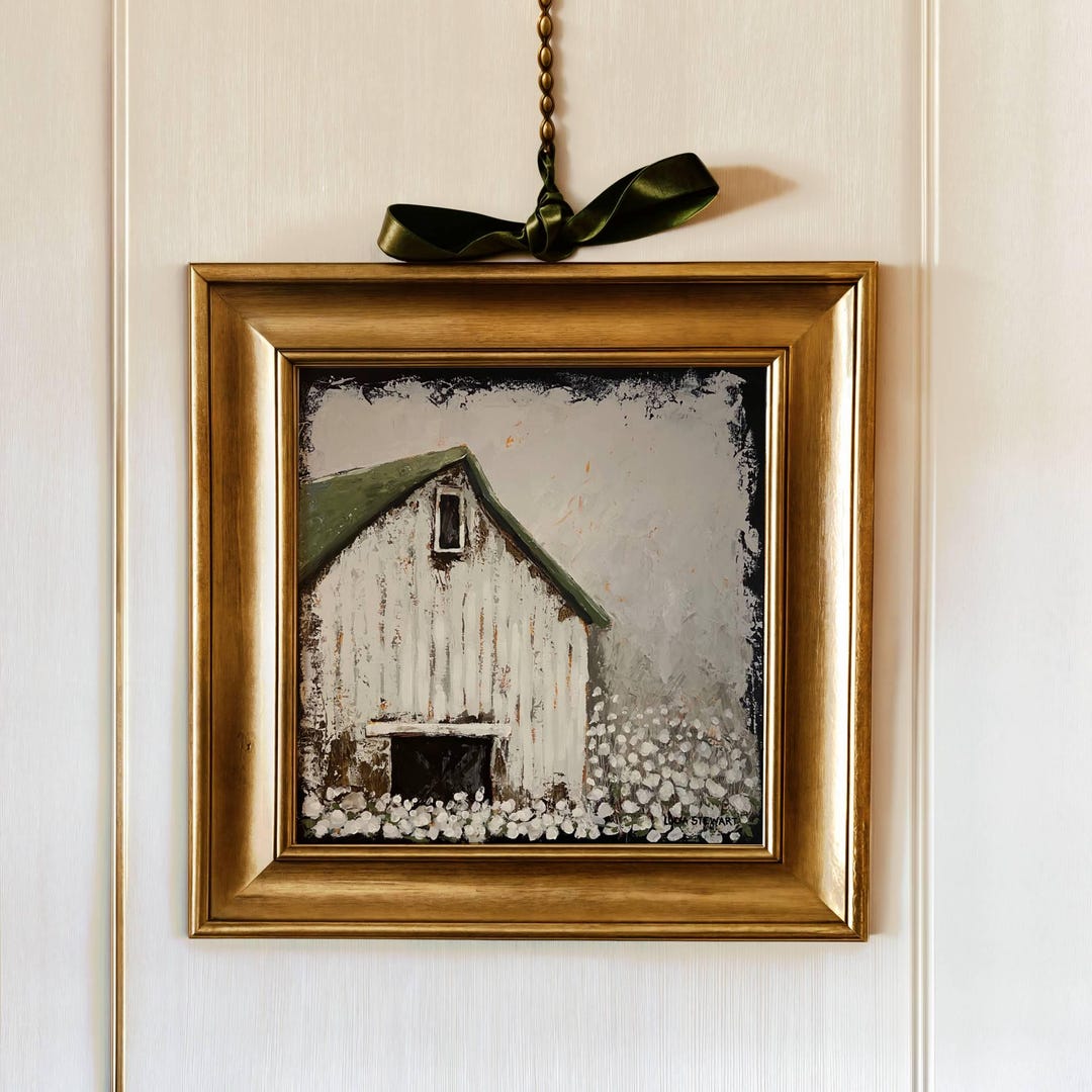 Cotton Barn Painting: Farm Style Wall Art (digital Download) - Etsy