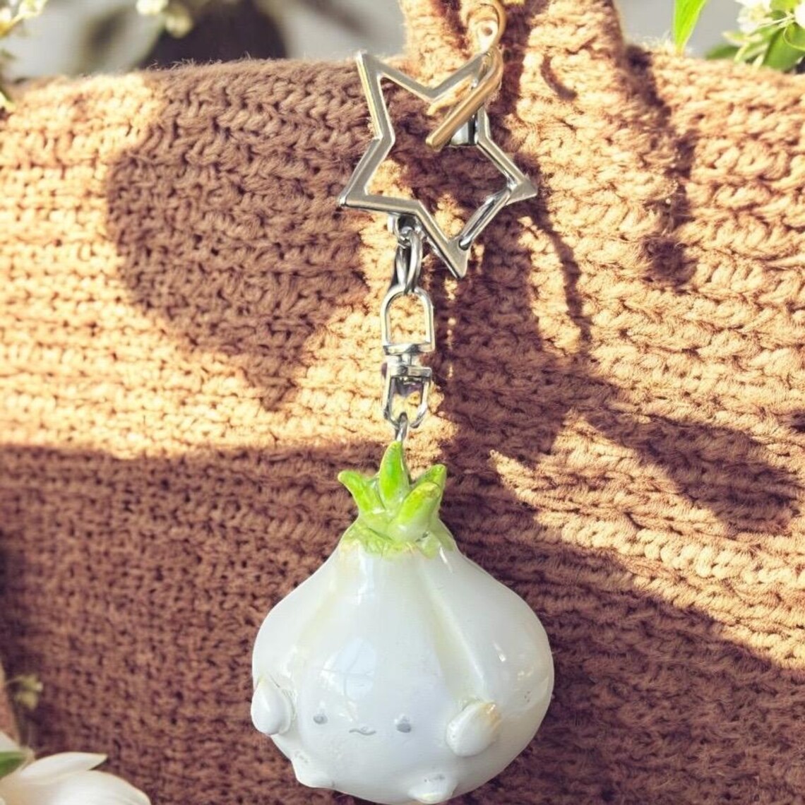 Polymerclay Veggi Garlic Figurine + Keychain + Desk Friend - Etsy