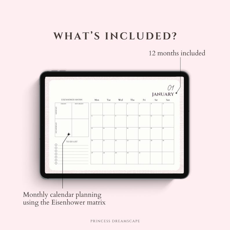 2025 Year Calendar Template Digital Pink Student Calendar Yearly ...