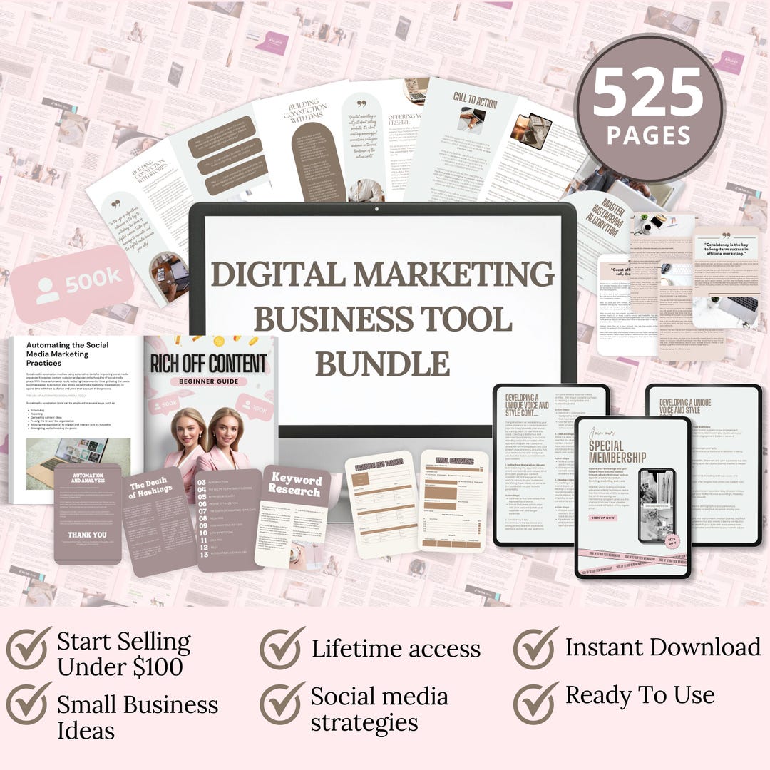 Digital Marketing Bundle Business Tool Entrepreneur Digital Download ...
