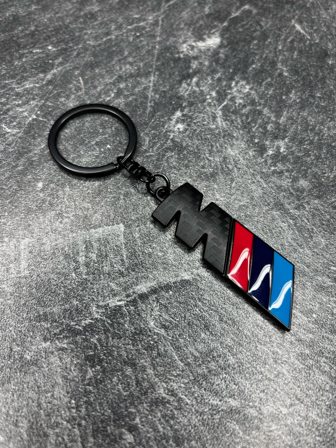 BMW M Logo Keychain With Key Ring in Black Carbon Look - Etsy