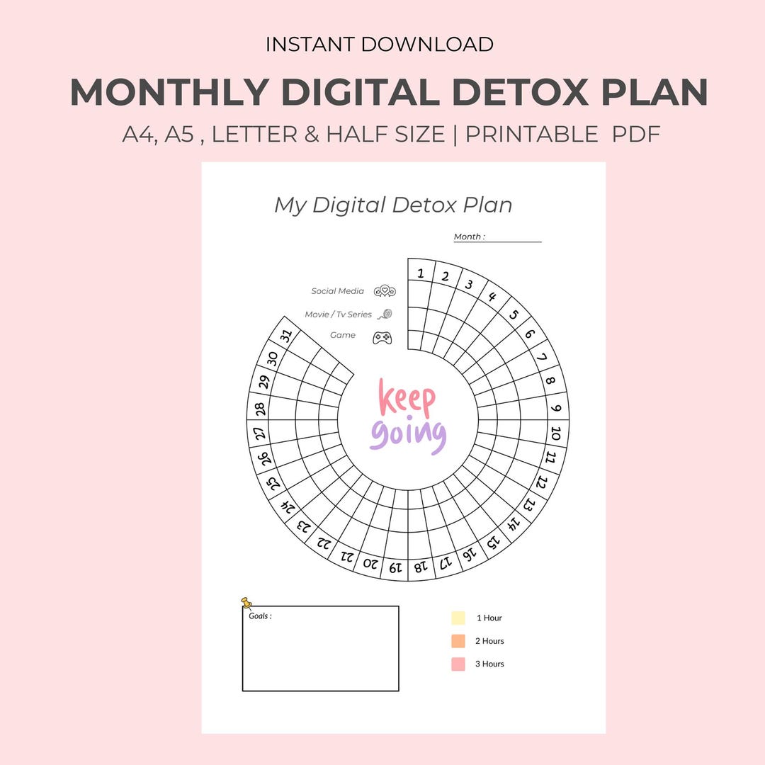 Monthly Digital Detox Plan: Take Control of Your Screen Time,monthly ...