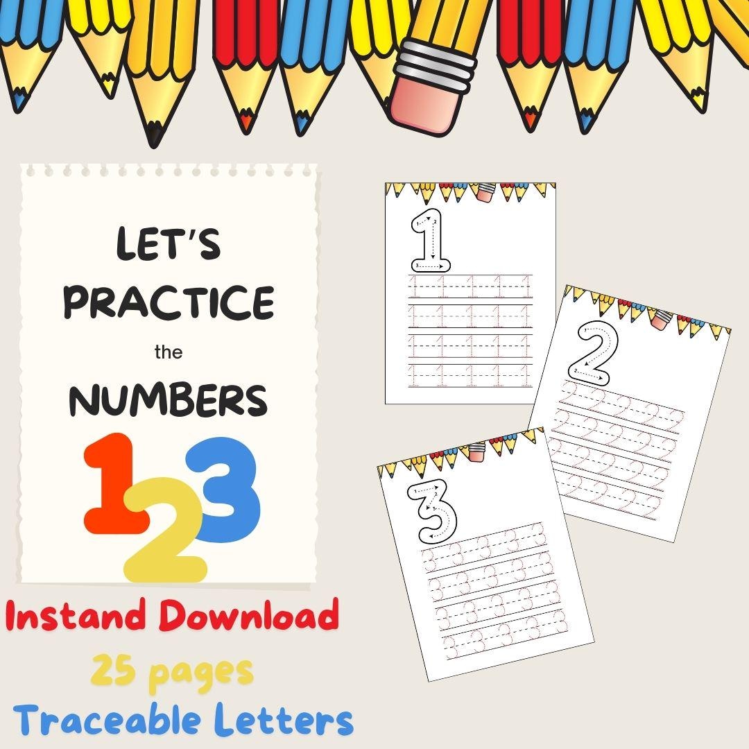 Number Tracing Tool for Kids Printable Worksheets for Preschool ...