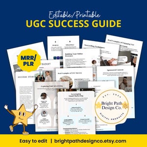 UGC Success Guide Handbook, Social Media Content Planner (digital ...