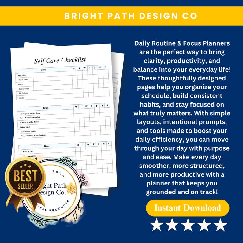 2026 Daily Routine & Focus Planner, Productivity Planner, Schedule ...