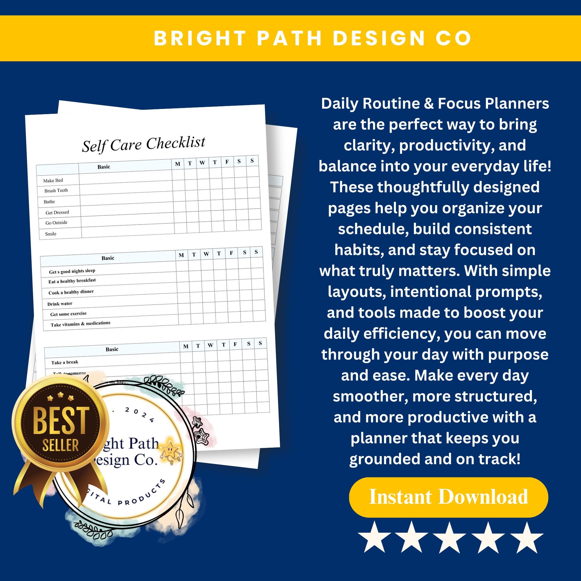 2026 Daily Routine & Focus Planner, Productivity Planner, Schedule ...