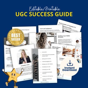 UGC Success Guide Handbook, Social Media Content Planner (digital ...