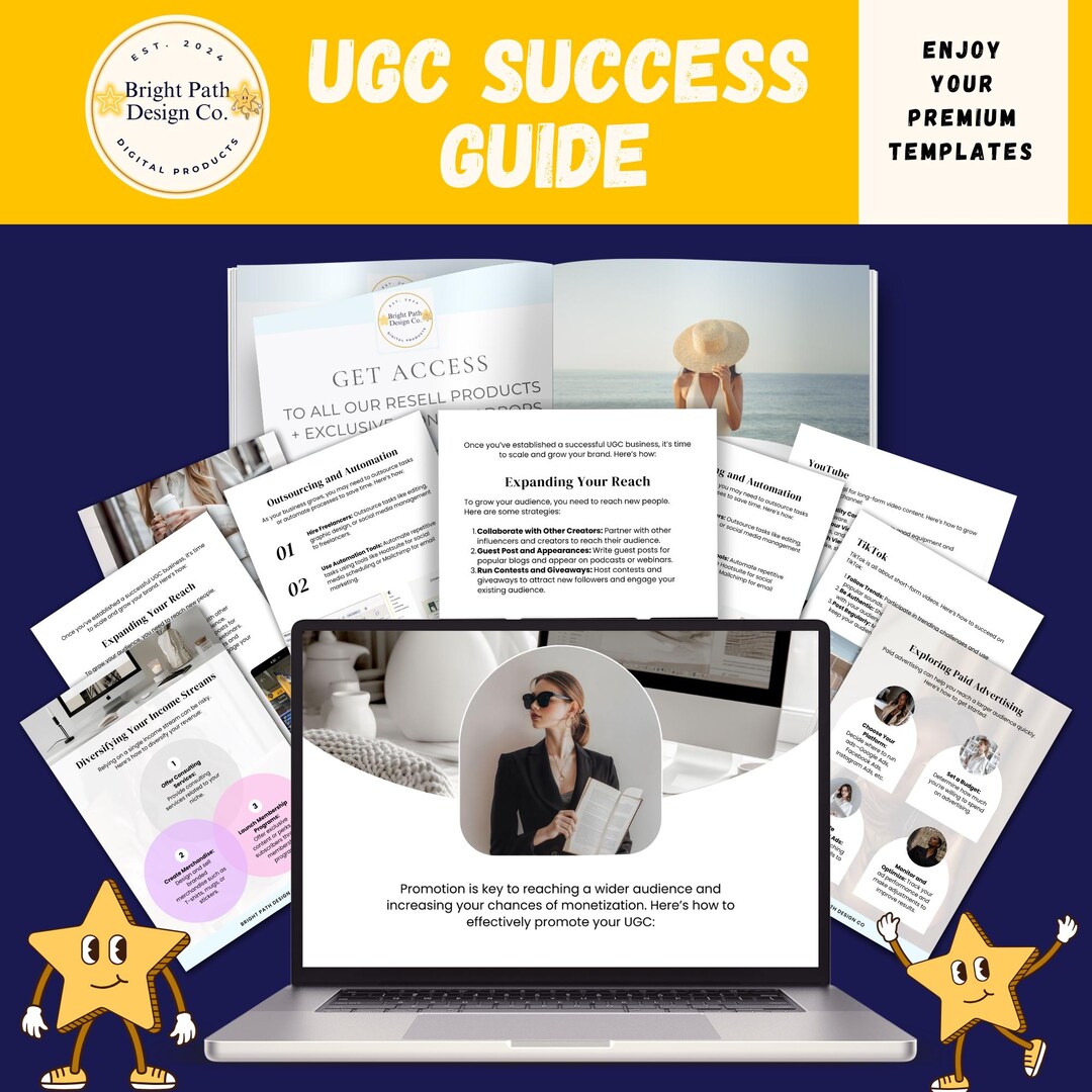 UGC Success Guide Handbook, Social Media Content Planner (digital ...