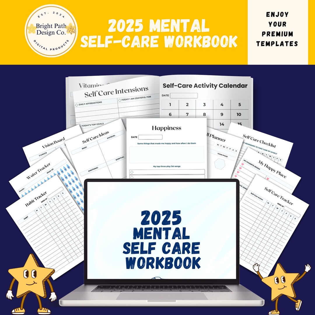 2025 Mental Self Care Workbook, Self-help Planner, Daily Journal ...