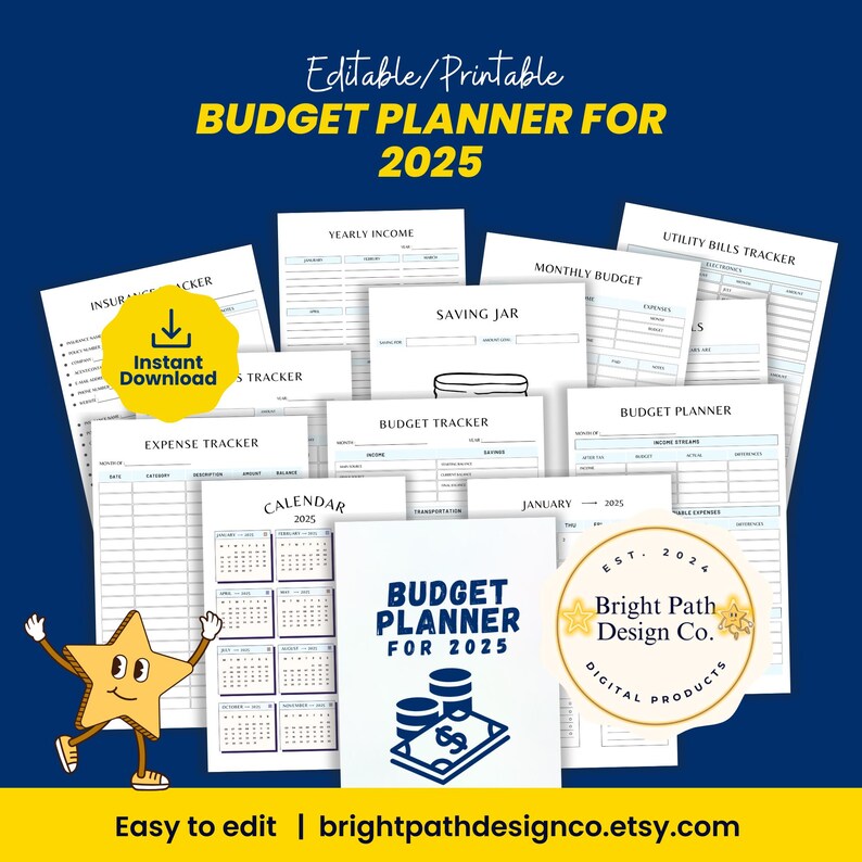 Budget Planner for 2025, Expense Tracker Notebook, Financial Planning ...