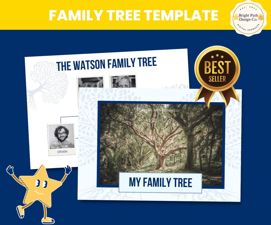 Family Tree Template Genealogy Chart, Ancestry Chart, Family History ...