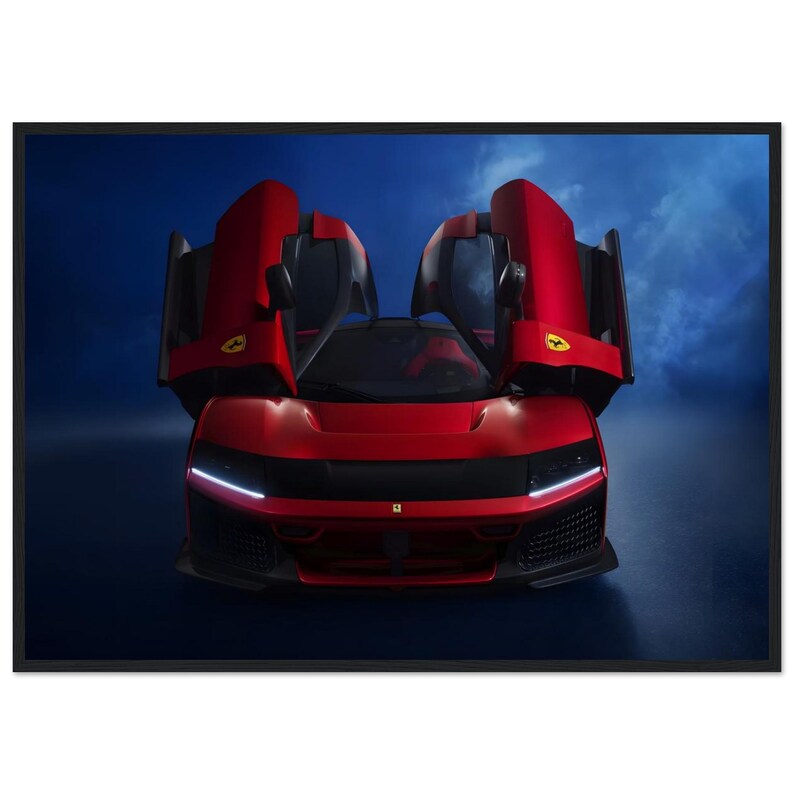 Ferrari F80 Concept Art – Luxury Sports Car Poster for Man Cave or Auto ...