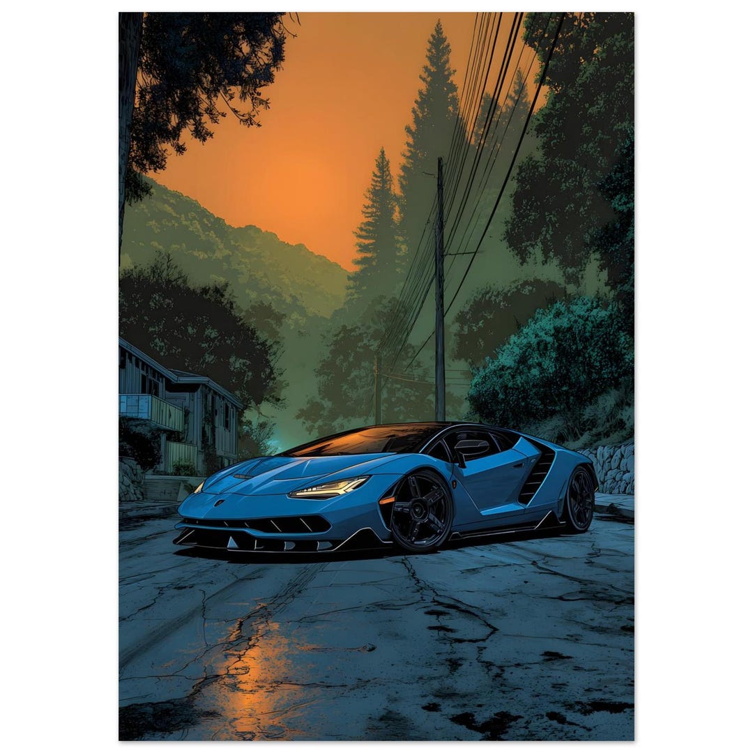 Lamborghini Centenario Print – Pop Art Style Automotive Decor - Etsy