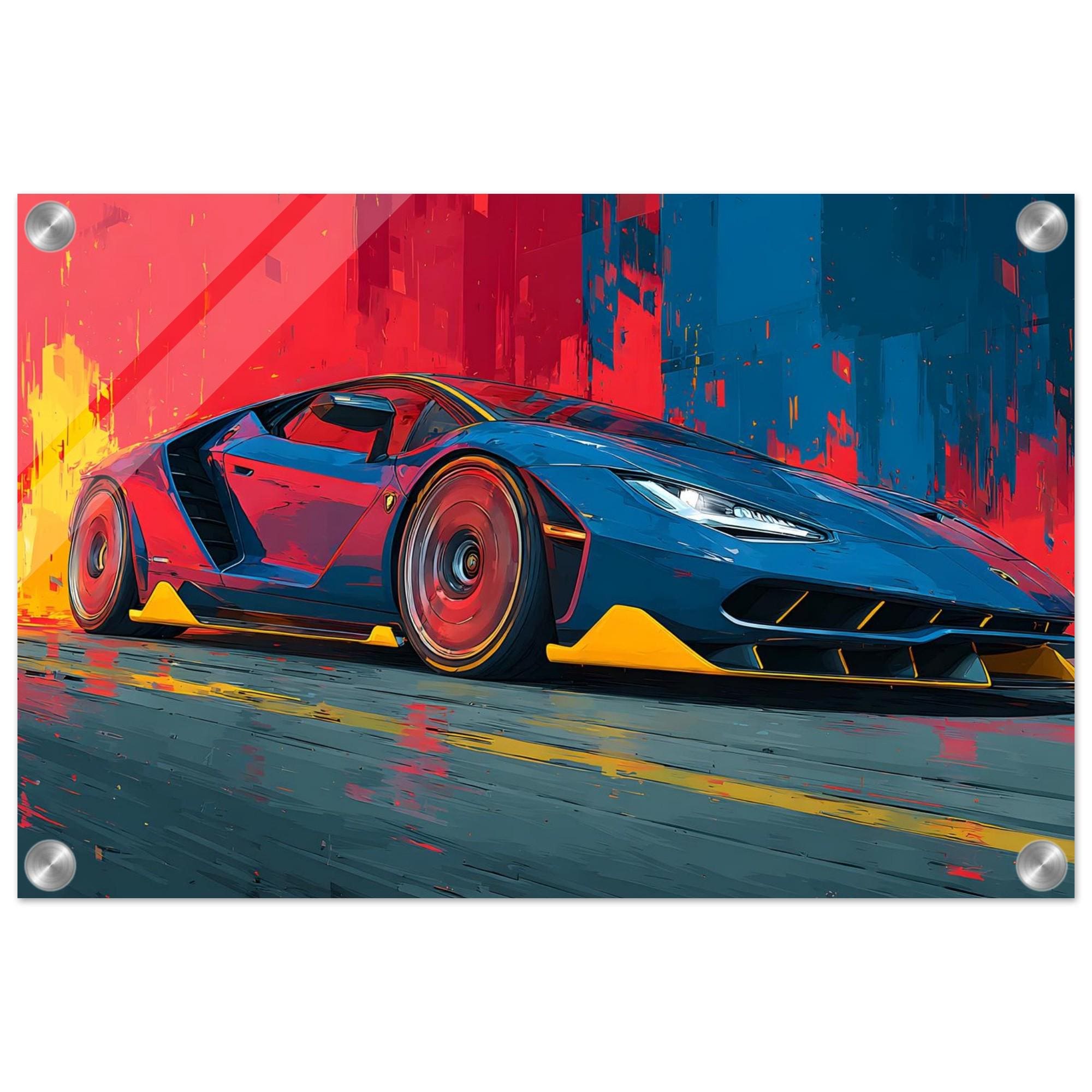 Lamborghini Centenario Painting – Modern Supercar Art Gift - Etsy
