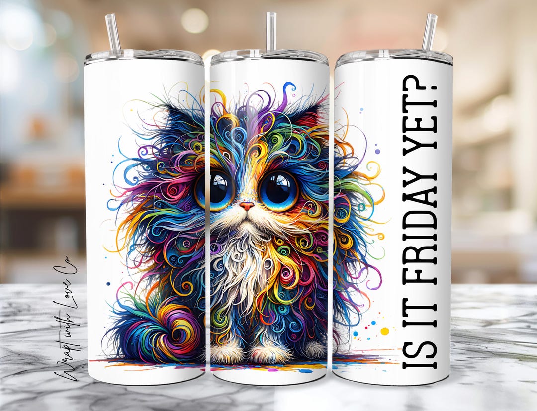 Is It Friday Yet Digital Wrap PNG, Seamless 20oz Straight Tumbler Wrap ...
