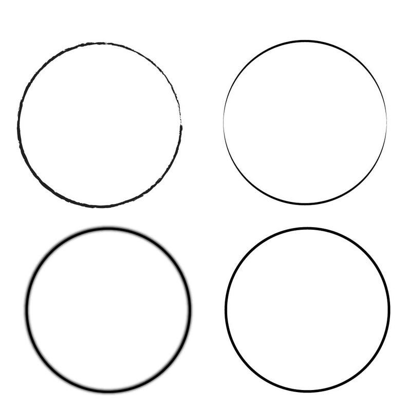 Black Circle Clipart Pack | 4 Digital Shapes | Png, JPG, SVG, PDF - Etsy