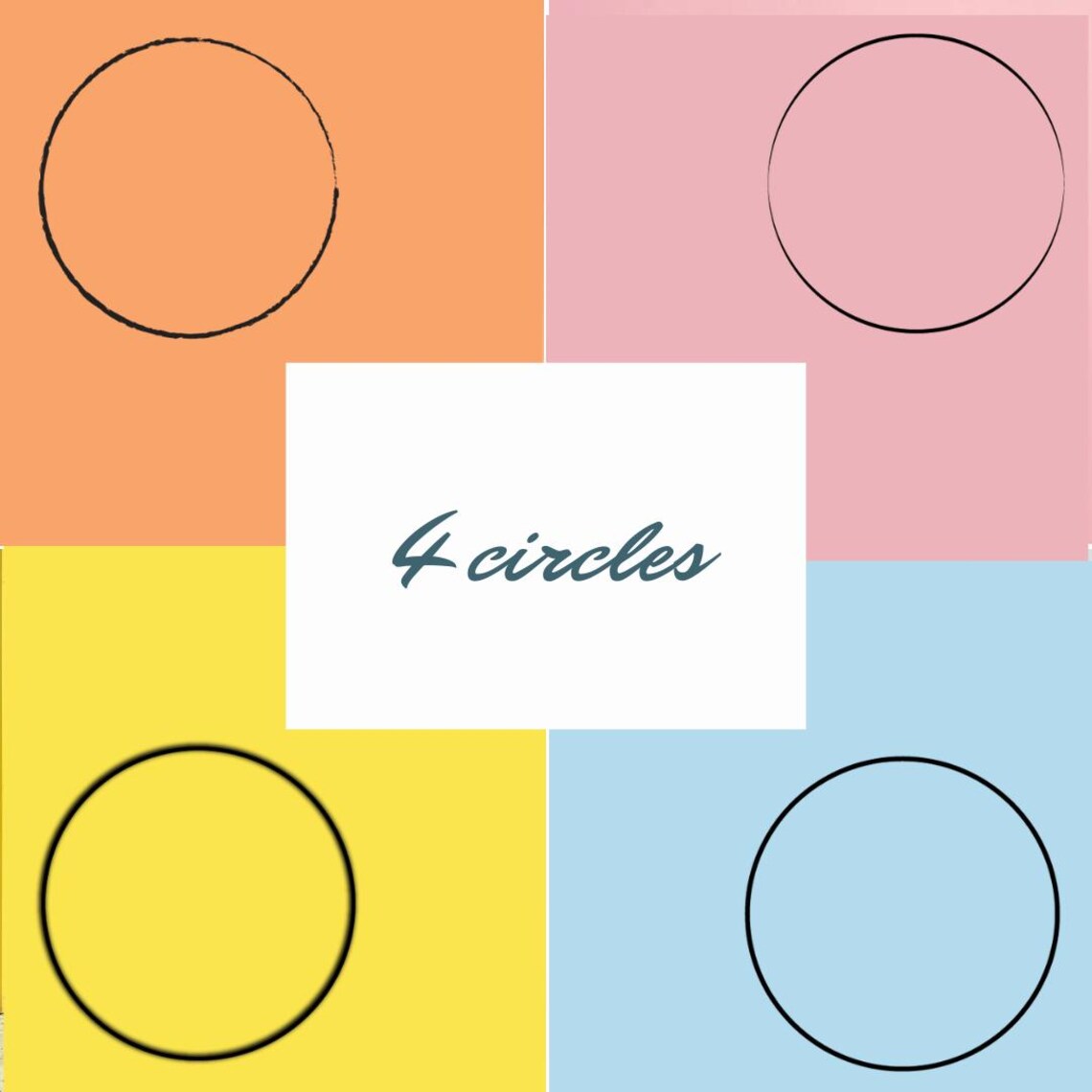 Black Circle Clipart Pack | 4 Digital Shapes | Png, JPG, SVG, PDF - Etsy