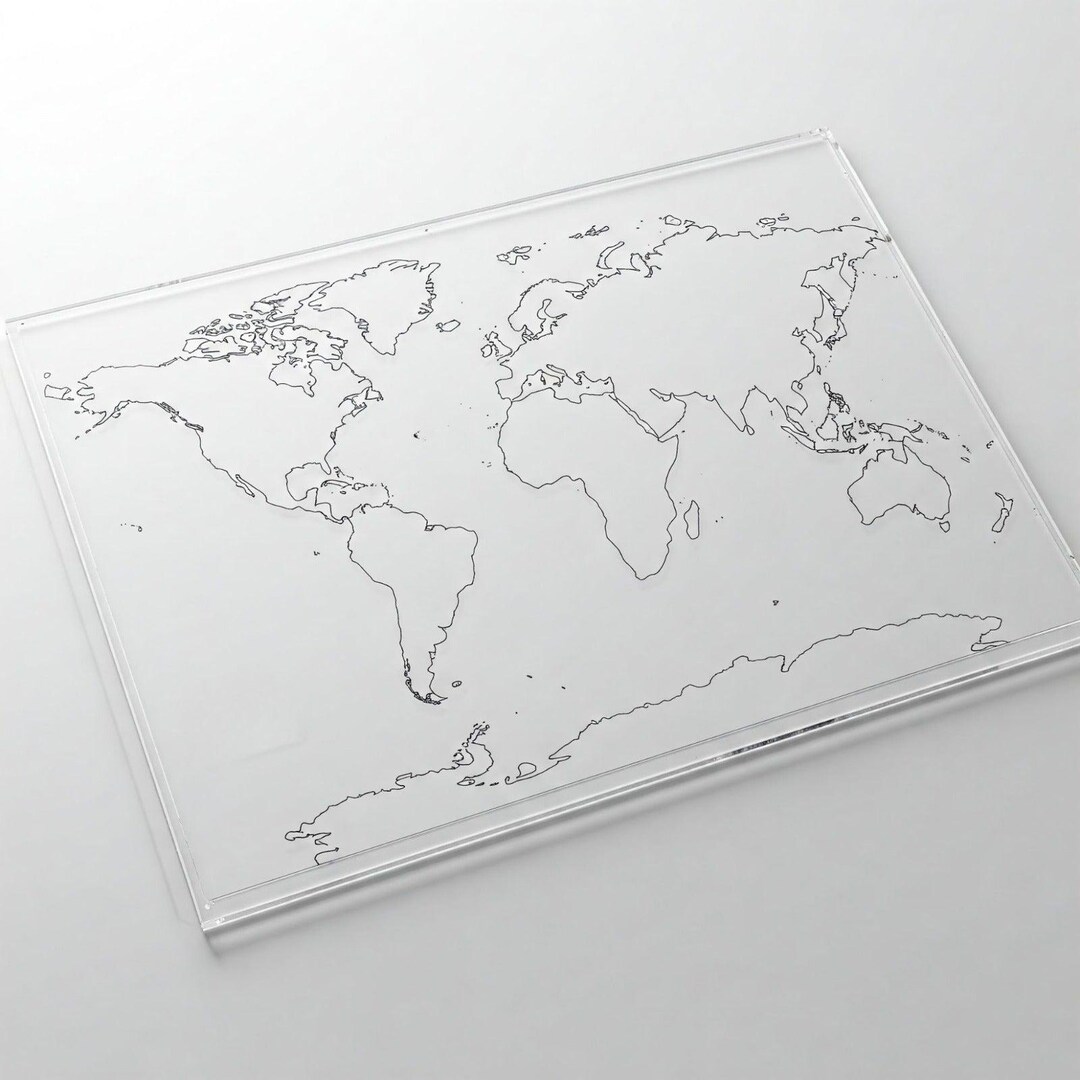 Lucite World Map - Etsy