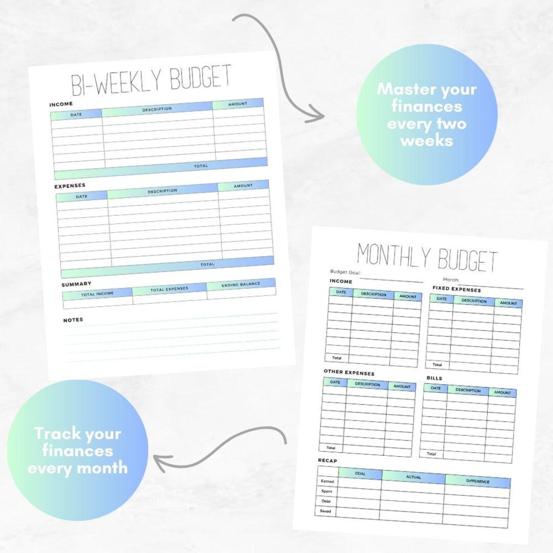 Color Personal Finance Planner Printable Digital Download Financial ...
