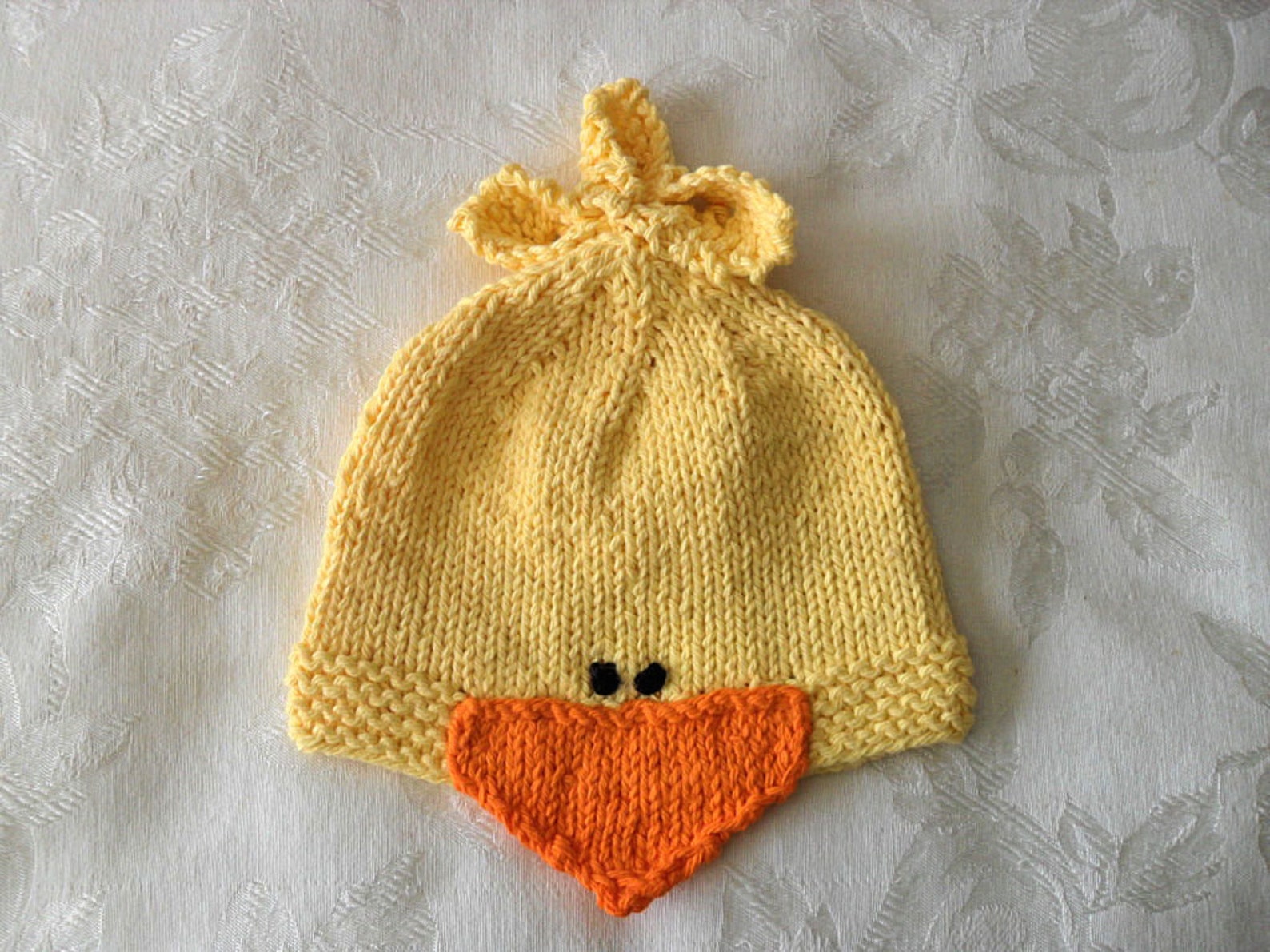 Knitted Hat Pattern Baby Hat Pattern Baby Duck Pattern Baby - Etsy