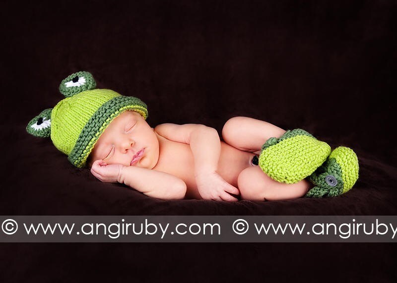 Knitted Baby Frog Hat Frog Baby Beanie Froggy Babycap - Etsy