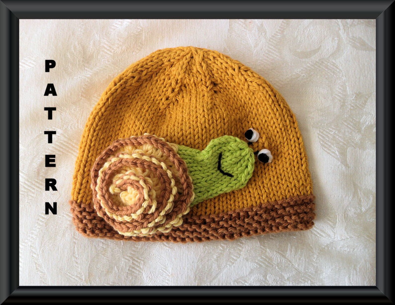 Knitted Hat Pattern Baby Hat Pattern Snail Hat Pattern Baby | Etsy