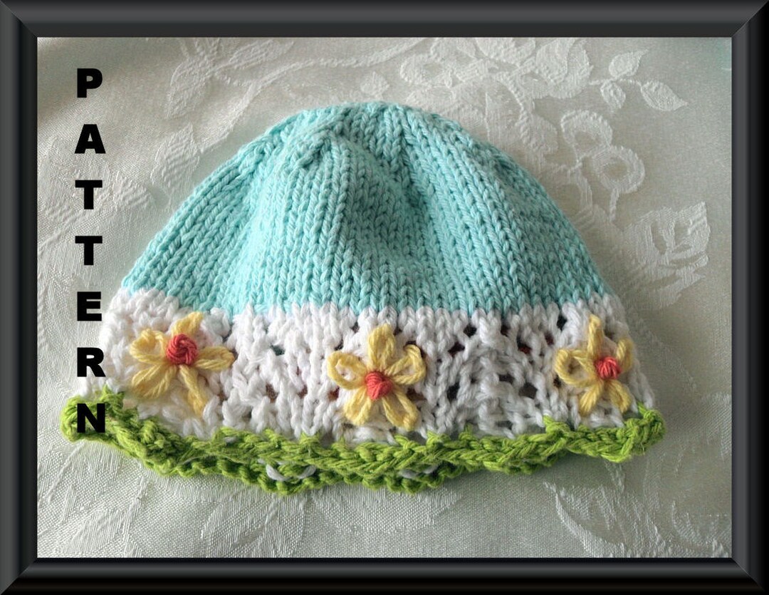 Baby Hat Pattern Knitted Hat Pattern Newborn Hat Pattern Infant Hat ...