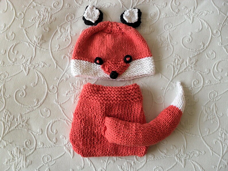 Knitted Fox Baby Hat Hand Knitted Fox Cap Knitted Animal - Etsy