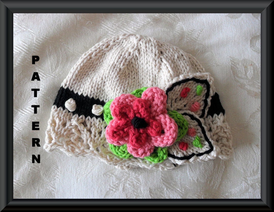 Knitted Hat Pattern Baby Hat Pattern Newborn Baby Hat Infant Baby Hat ...