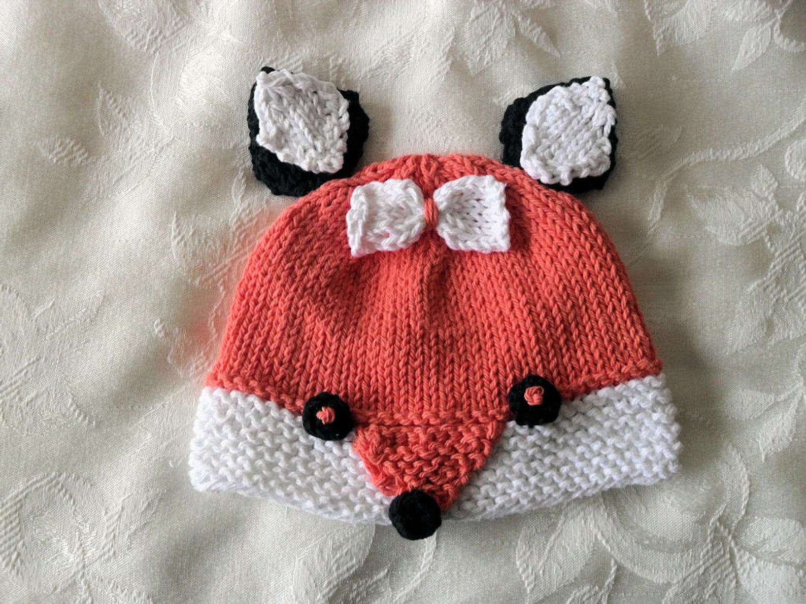 Knitted Fox Baby Hat Hand Knitted Fox Cap Knitted Animal | Etsy