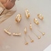 Pierced Earring Set Gold Stacking Earring Hoops Minimal Ear Stack for ...