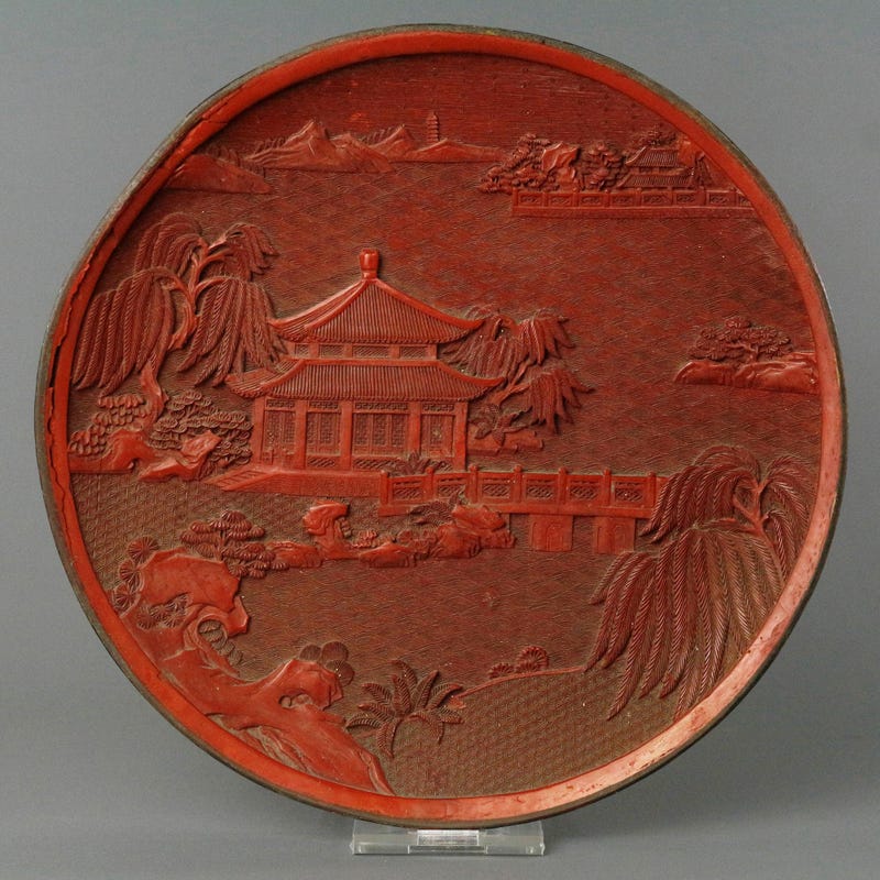 Chinese Lacquer Plates - Etsy