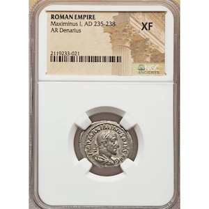 Roman Empire Denarius Silver Coin - Maximinus I - NGC XF - (235-238 AD ...