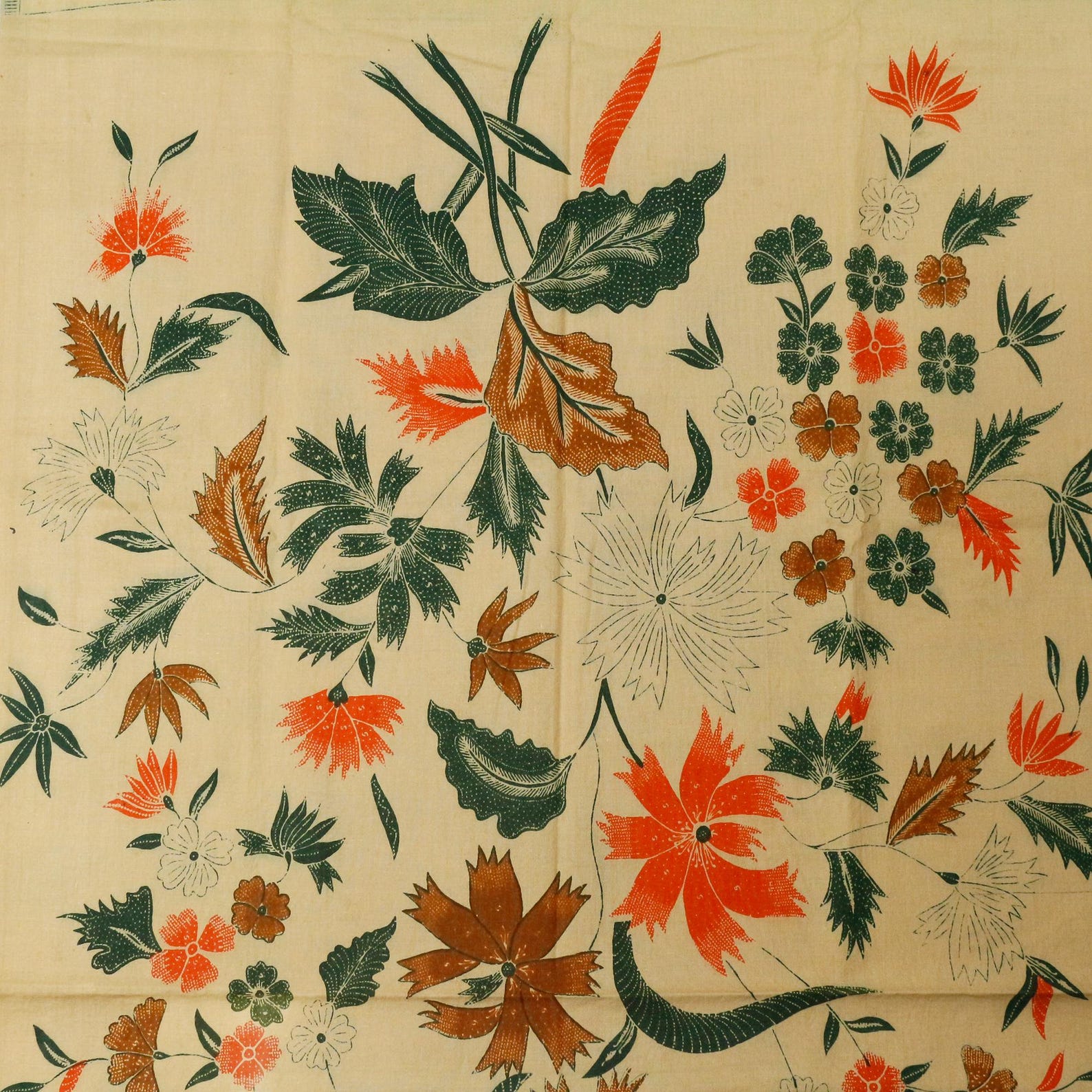 Vintage Cirebon Handcrafted Indonesian Batik Selendang - Bird and ...