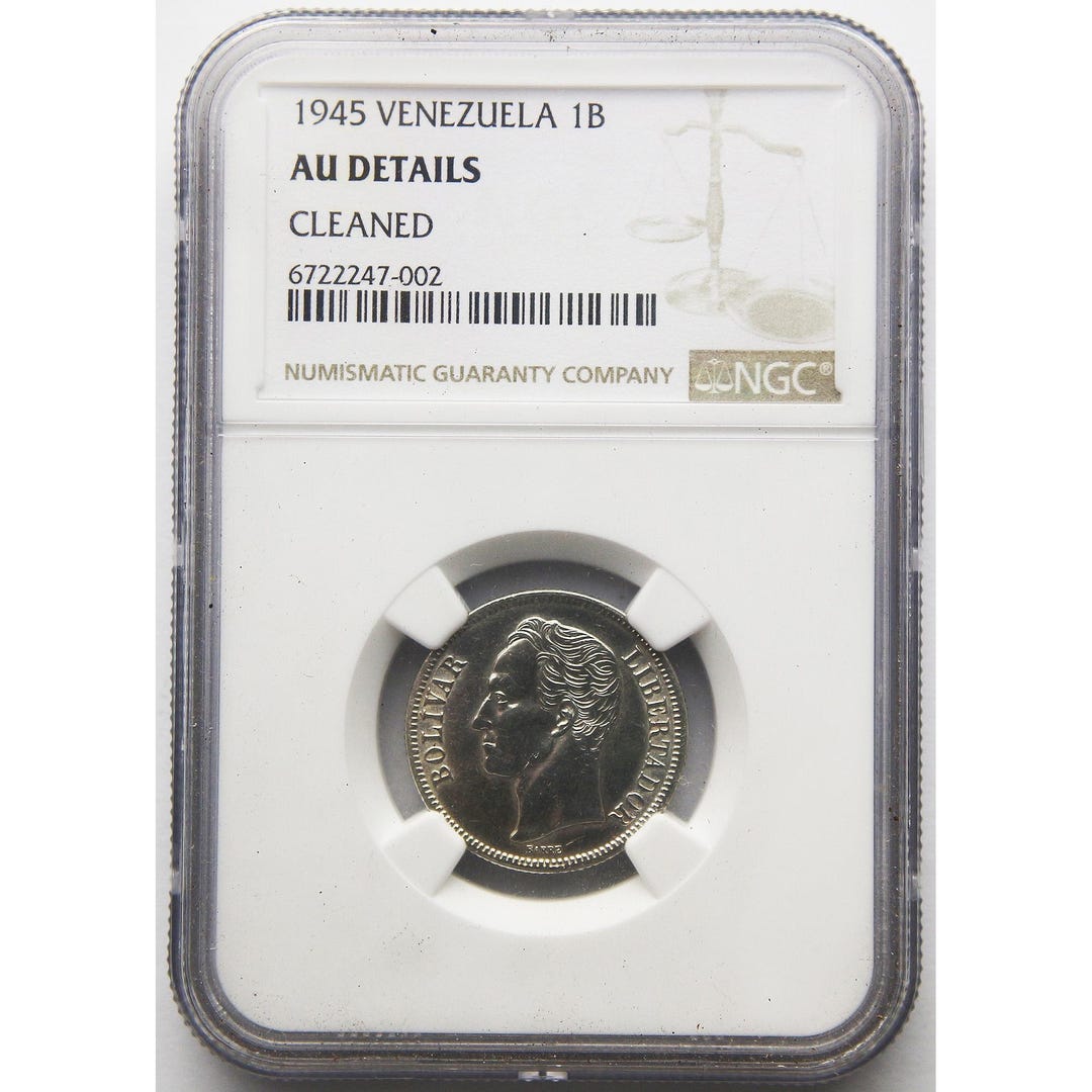 Venezuelan Silver Coin 1 Bolivar - NGC AU Details - (1945) - Etsy
