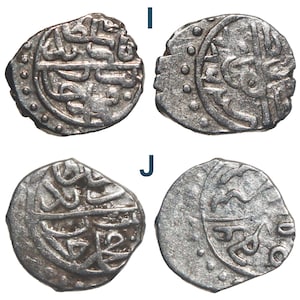 Antique Islamic Ottoman Empire Silver Akce Coins - Bayezid II - (886 ...