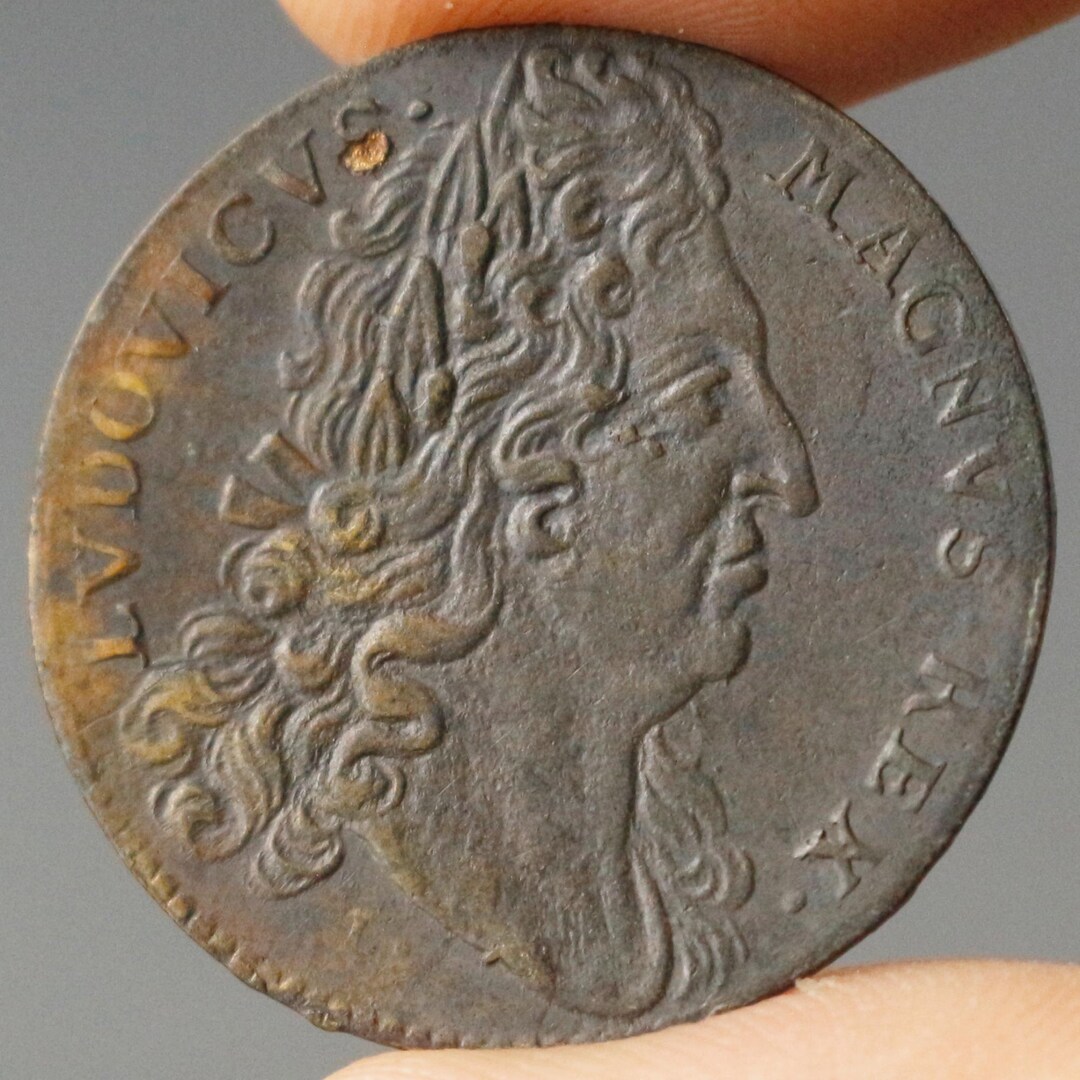 Antique Louis XIV Counter Token | Trésor Royal Non Spem Delusit | 17th ...