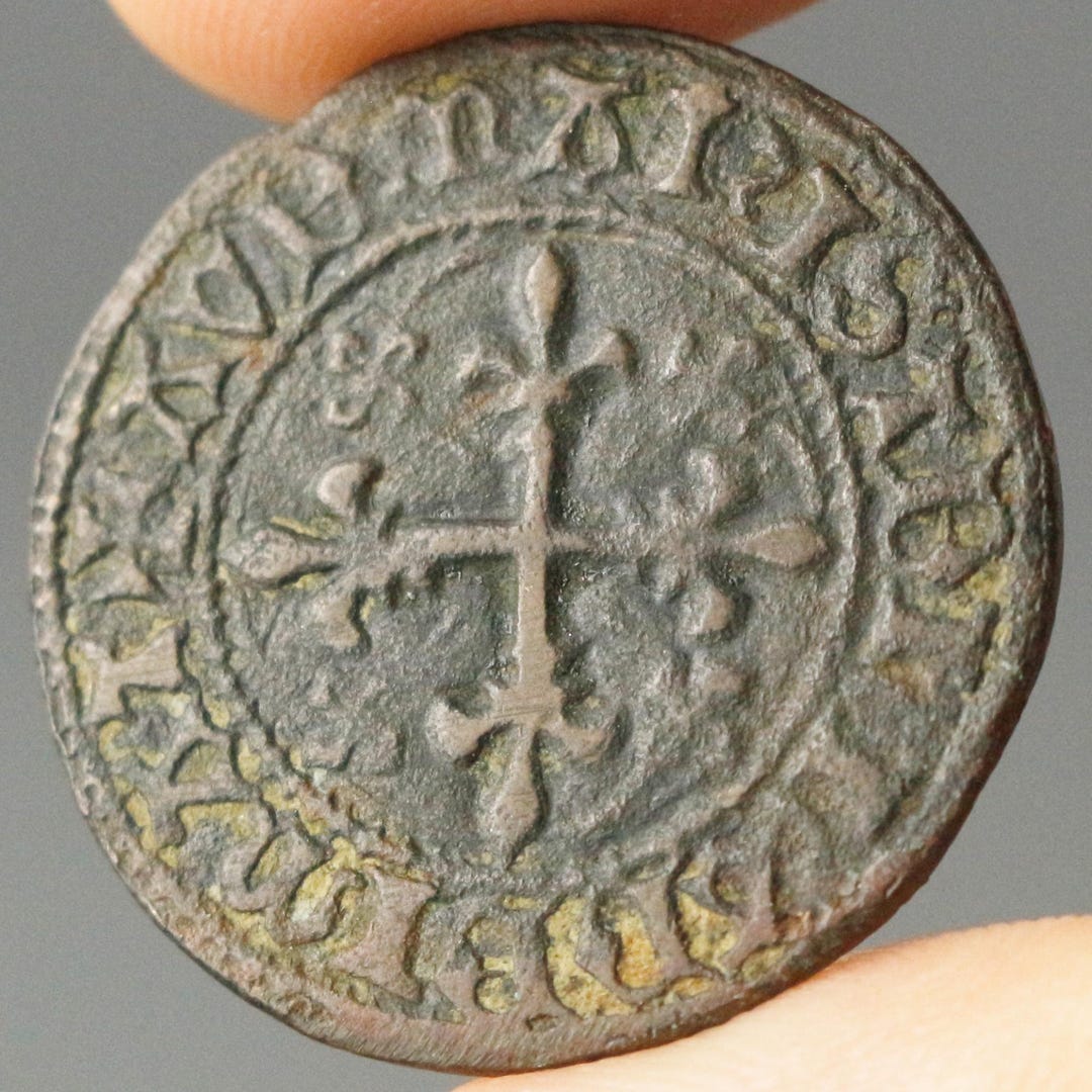Antique French Medieval Token | Fleur-de-lis Counter Coin | 16th C ...
