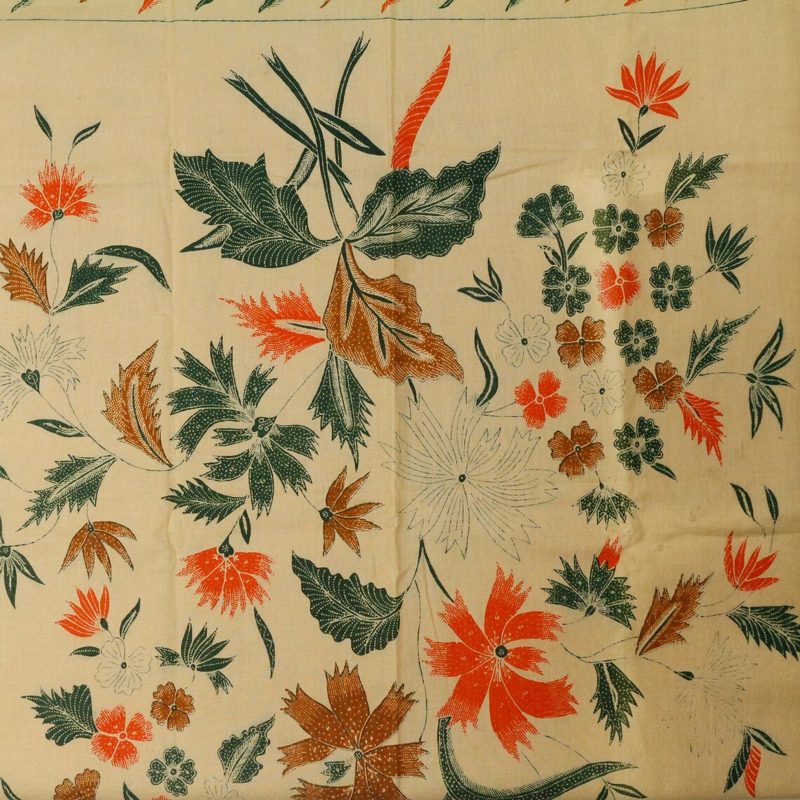 Vintage Cirebon Handcrafted Indonesian Batik Selendang - Bird and ...