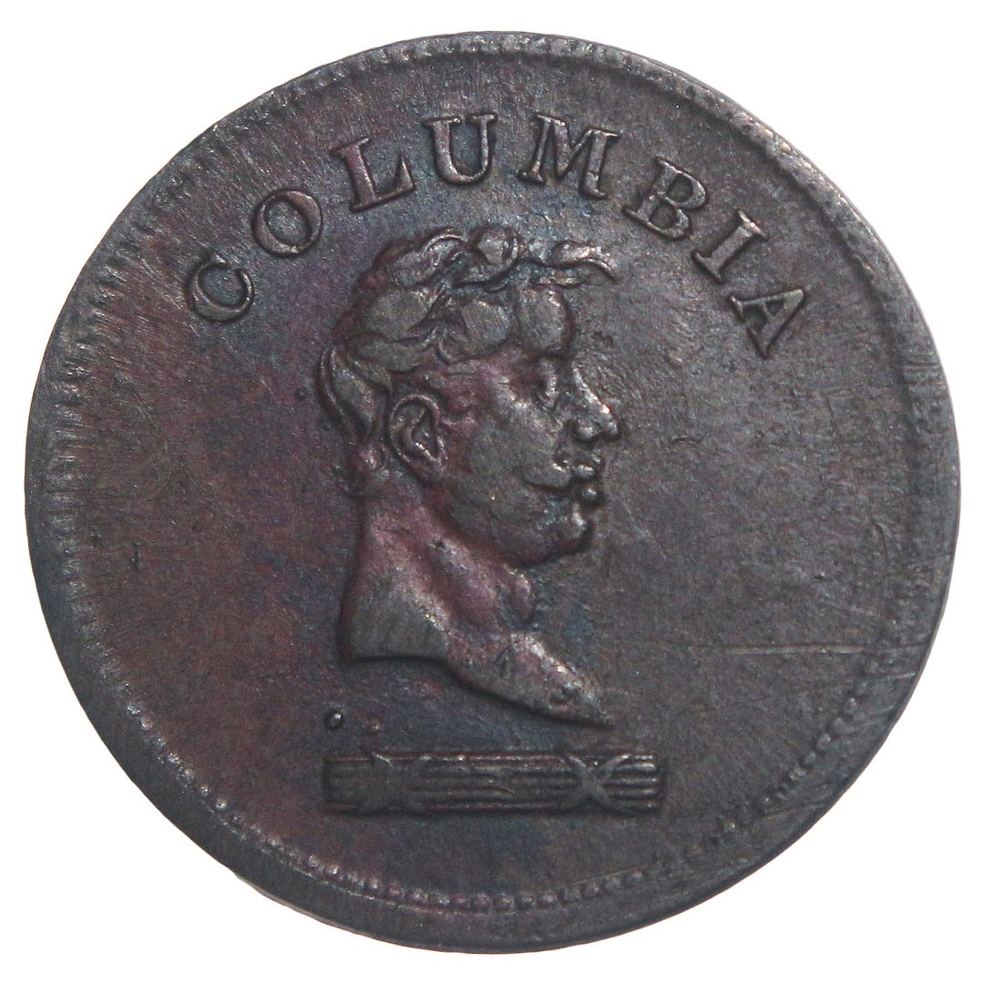 Great Britain Columbia Farthing Coin - Simon Bolivar - (1820 - 1830) - Etsy